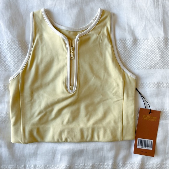 girlfriend collective | Tops | Nwt Girlfriend Collective Lemonade Zip ...
